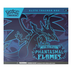 Pokémon Mega Evolution Phantasmal Flames Elite Trainer Box | Stock Checker